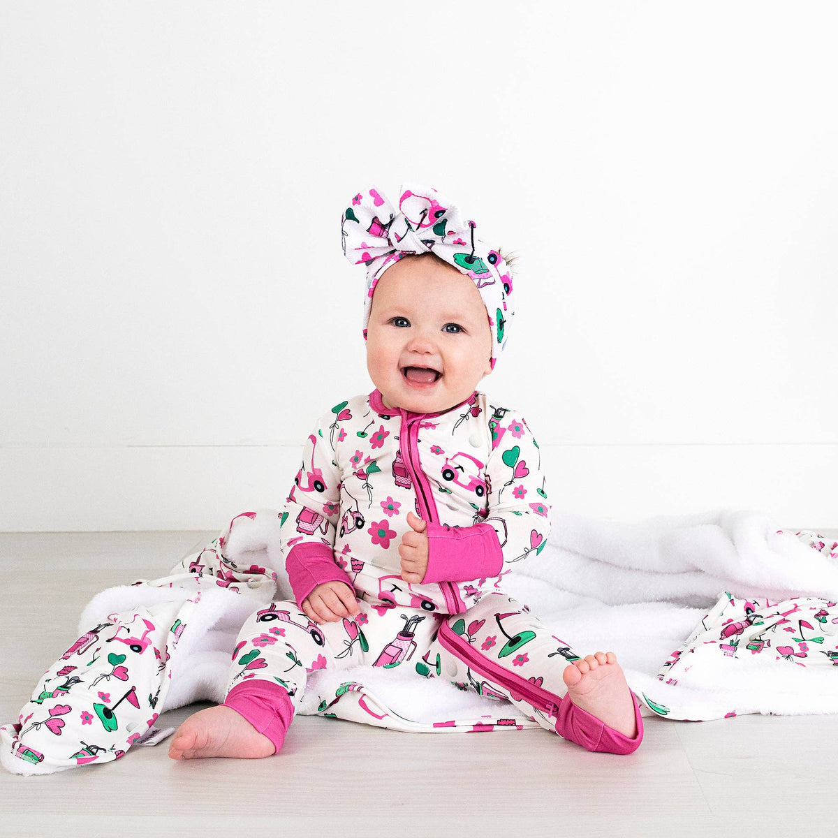 Lexi Pink Golf Zip Pink Kids Bamboo Sleepies Little – The Fixy Farmhouse